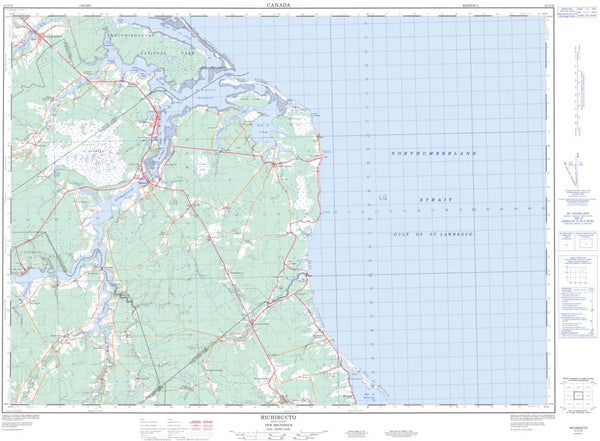 21I/10 Richibucto Topographic Maps New Brunswick | Maps & More
