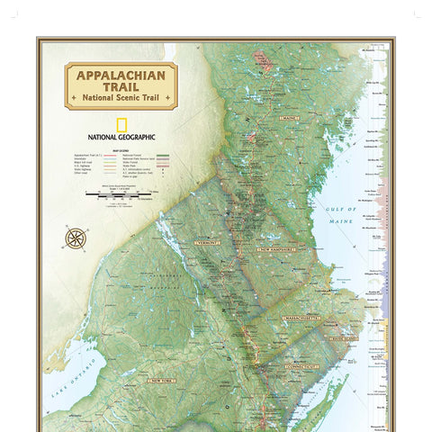 Appalachian Trail Wall Map 18" x 48" | Maps & More